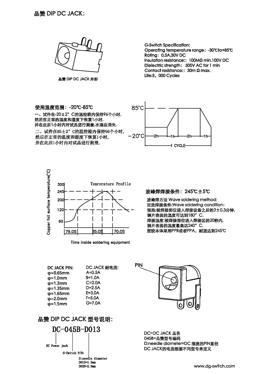 大电流DC插座DC-044A_品赞电子