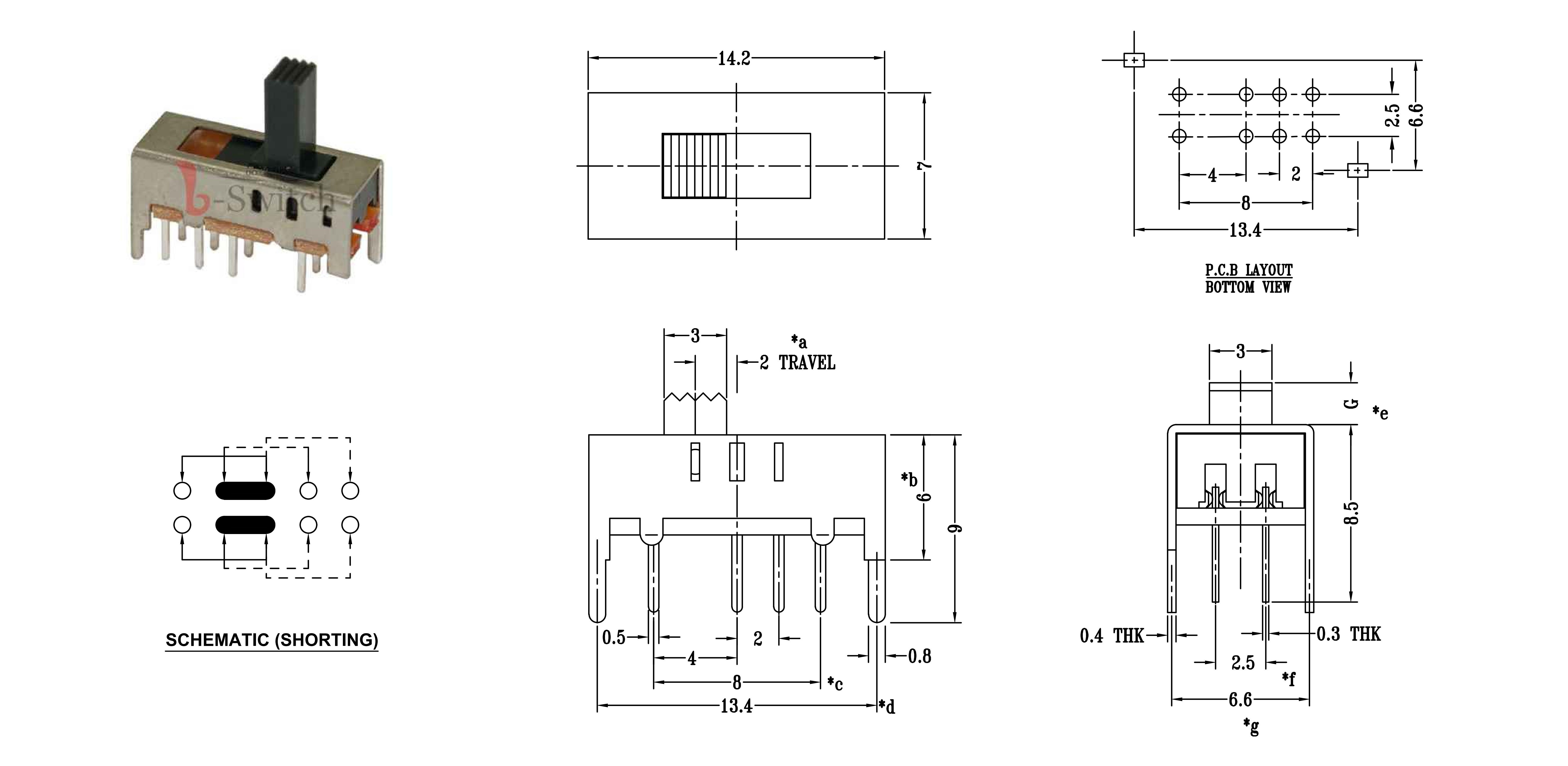 拨动开关SS-23D15_品赞电子