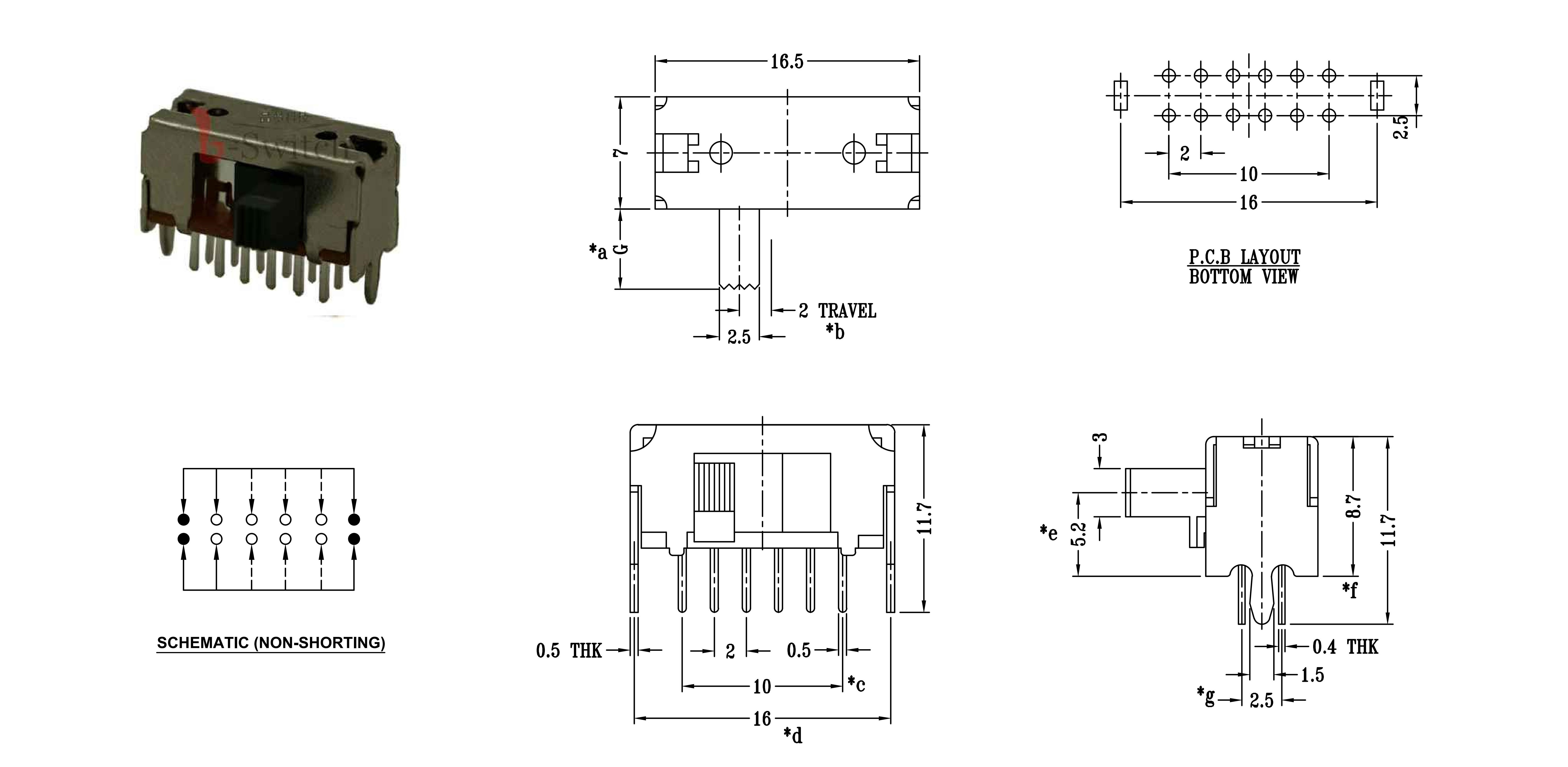 拨动开关SK-24D03_品赞电子